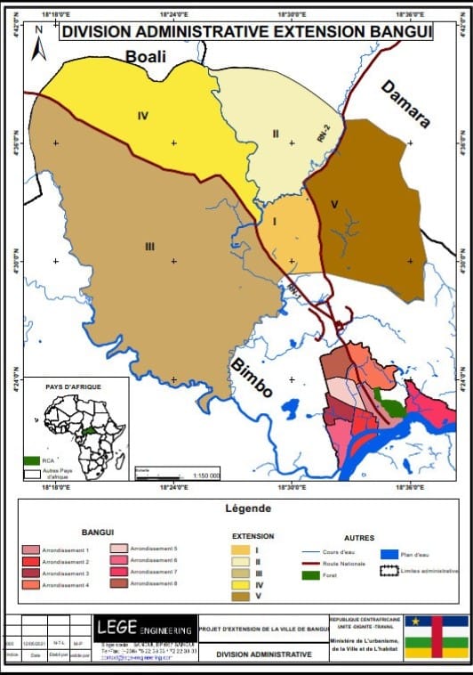 Centrafrique : Extension de Bangui sur les axes Boali et Damara ...